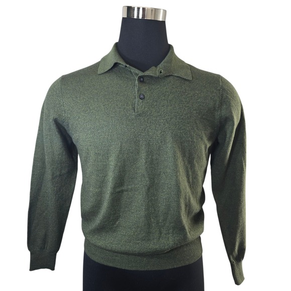 Alan Flusser | Shirts | Alan Flusser Merino Wool Blend Olive Green ...